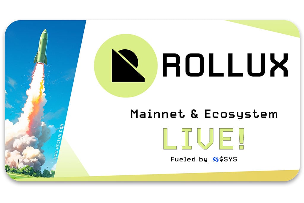 SYS Labs Launches Rollux, Ethereum-based Layer-2 Network